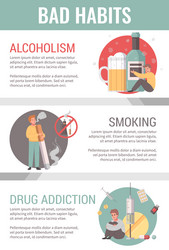 Good and bad habits poster Royalty Free Vector Image