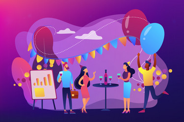 Corporate party concept Royalty Free Vector Image