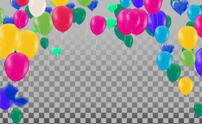 Luxury colour glossy helium balloons background Vector Image