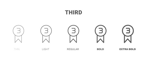 Third icon thin line icon from sport Royalty Free Vector