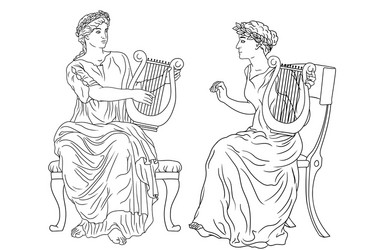 Ancient greek people Royalty Free Vector Image