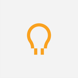 Lightbulb led logo design Royalty Free Vector Image