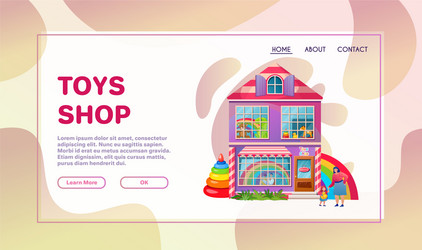 A toy shop Royalty Free Vector Image - VectorStock