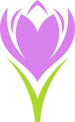 Crocus logo Royalty Free Vector Image - VectorStock