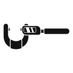 Digital micrometer precision icon simple Vector Image