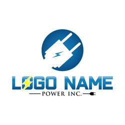 Electric services logo Royalty Free Vector Image