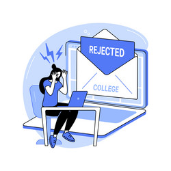 Getting rejection letter isolated cartoon Vector Image