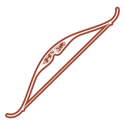 Long bow weapon stroke Royalty Free Vector Image