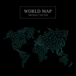 World map made of blue dots Royalty Free Vector Image