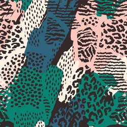 Wild animal skins patchwork wallpaper Royalty Free Vector