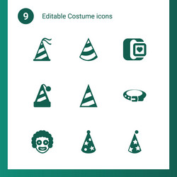 6 costume icons Royalty Free Vector Image - VectorStock