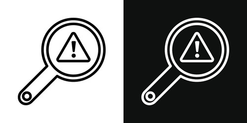 Finding problem icon set Royalty Free Vector Image