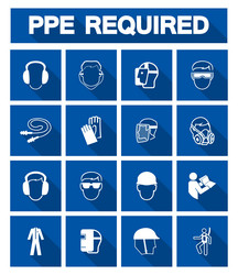 Required personal protective equipment ppe Vector Image