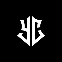 Yc monogram logo with crown shape luxury style Vector Image