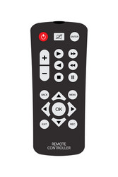 Black and gray remote control with buttons Vector Image