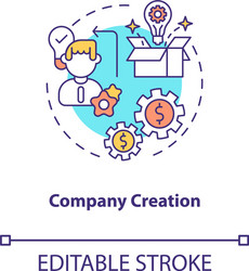 Company creation concept icon Royalty Free Vector Image