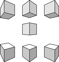 Many cubes in one point perspective Royalty Free Vector
