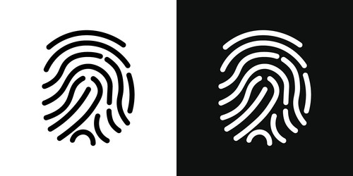 Fingerprint icon set identity thumbprint Vector Image