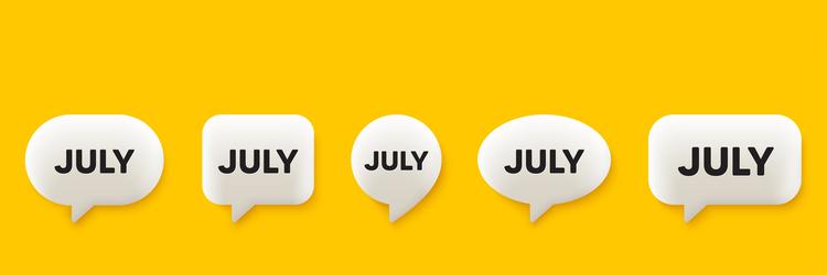 Calendar sign icon july month symbol Royalty Free Vector