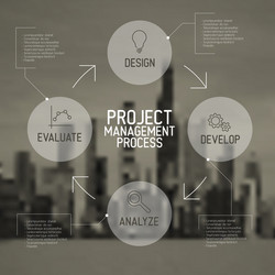 Project management process scheme concept Vector Image