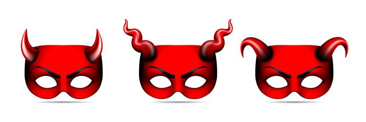 Devil face Royalty Free Vector Image - VectorStock