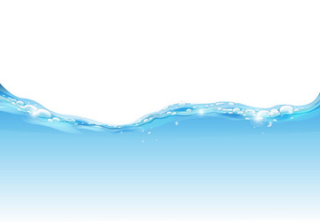 Water wave with transparent background Royalty Free Vector