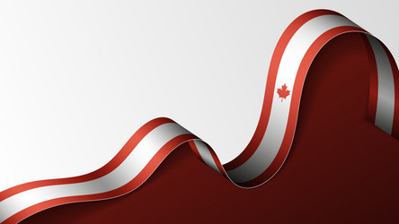 Canada ribbon flag background Royalty Free Vector Image