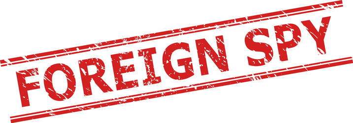 Foreign spy watermark stamp Royalty Free Vector Image