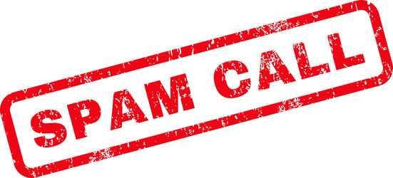 Spam call rubber stamp Royalty Free Vector Image