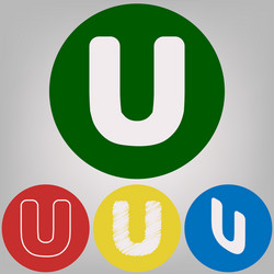 Letter u sign design template element Royalty Free Vector