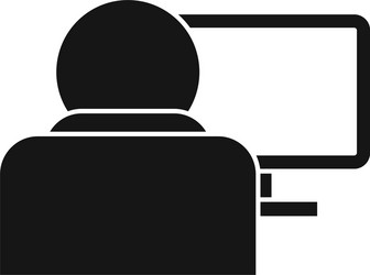 Online job search icon simple employment Vector Image