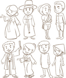 Asian people Royalty Free Vector Image - VectorStock