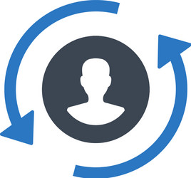 Job replacement icon Royalty Free Vector Image