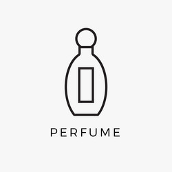 Perfume bottle line icon fragrance linear Vector Image