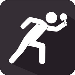 Cartoon boy player ping pong Royalty Free Vector Image