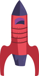 Space rocket on white background Royalty Free Vector Image