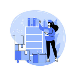 Nail-biting isolated cartoon Royalty Free Vector Image