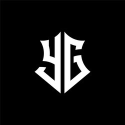 Yg monogram logo with crown shape luxury style Vector Image