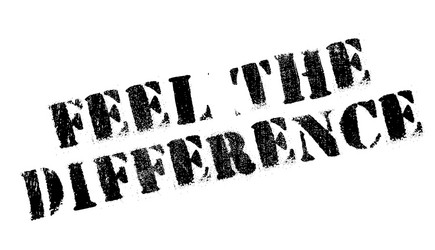 Feel the difference rubber stamp Royalty Free Vector Image