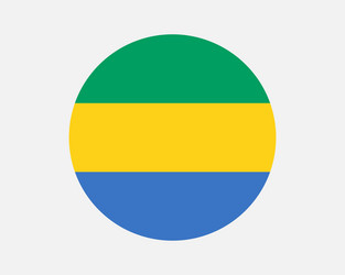 Square flag of gabon Royalty Free Vector Image