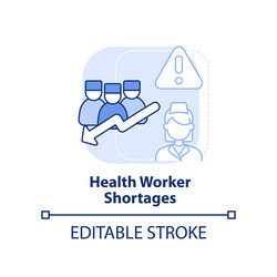 Health worker shortages concept icon Royalty Free Vector