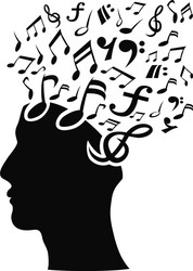 Musical head Royalty Free Vector Image - VectorStock