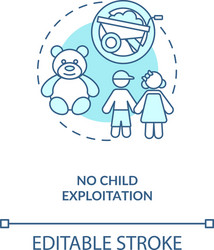 No child exploitation concept icon Royalty Free Vector Image