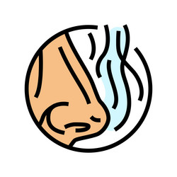 Human nose smell icons breathing Royalty Free Vector Image