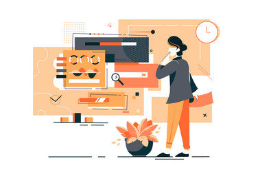 Project management design concept Royalty Free Vector Image