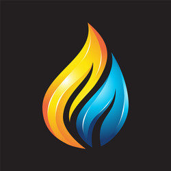 Water flame colorful logo Royalty Free Vector Image