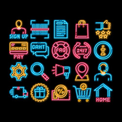 Neon Store Icon Vector Images (over 11,000)