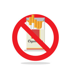 No smoking day icons against cigarettes signs Vector Image