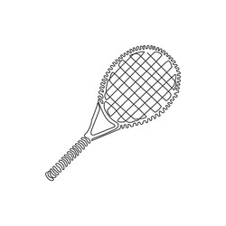 Racket concept linear icon isolated Royalty Free Vector