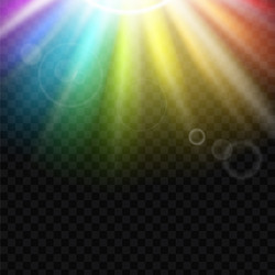 Creative of rainbow glare Royalty Free Vector Image